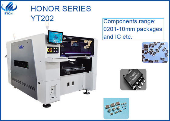 Led chip SMT pick and place machine with 20 heads and 32pcs of feeders ...